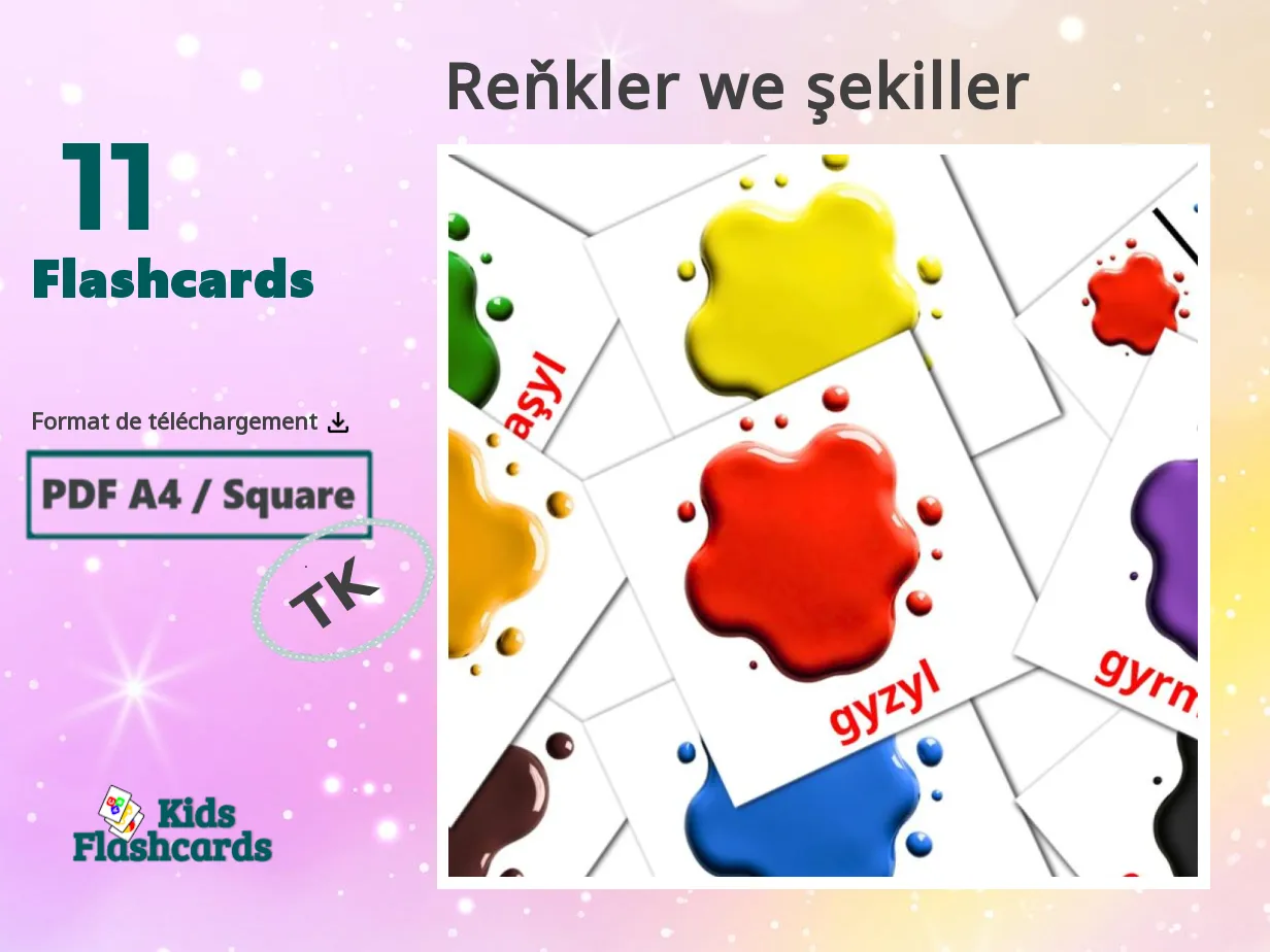 11 Cartes de vocabulaire Les Formes et Les Couleurs GRATUITES à ...