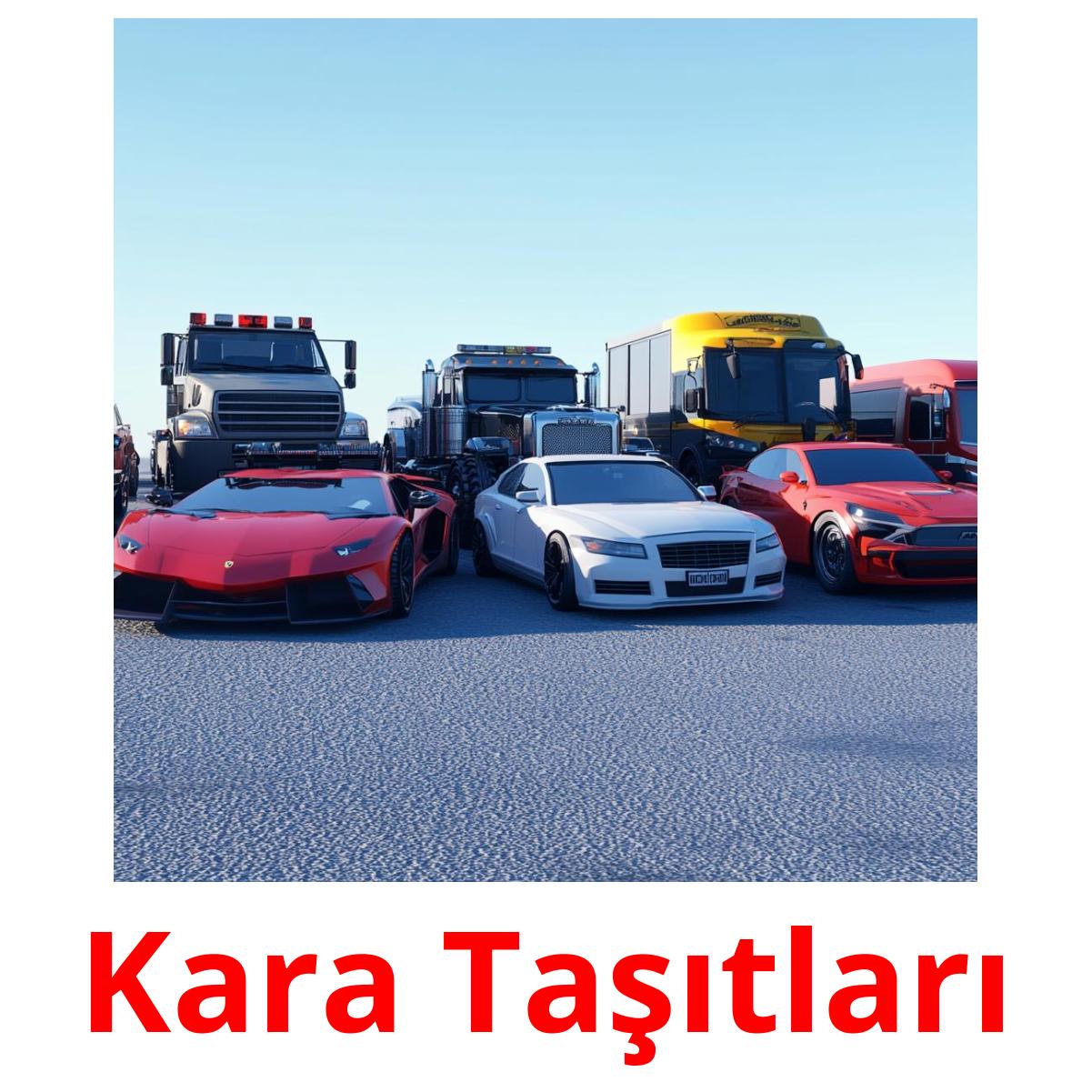 28 Printable Land transport Flashcards in Turkish (Free PDF)