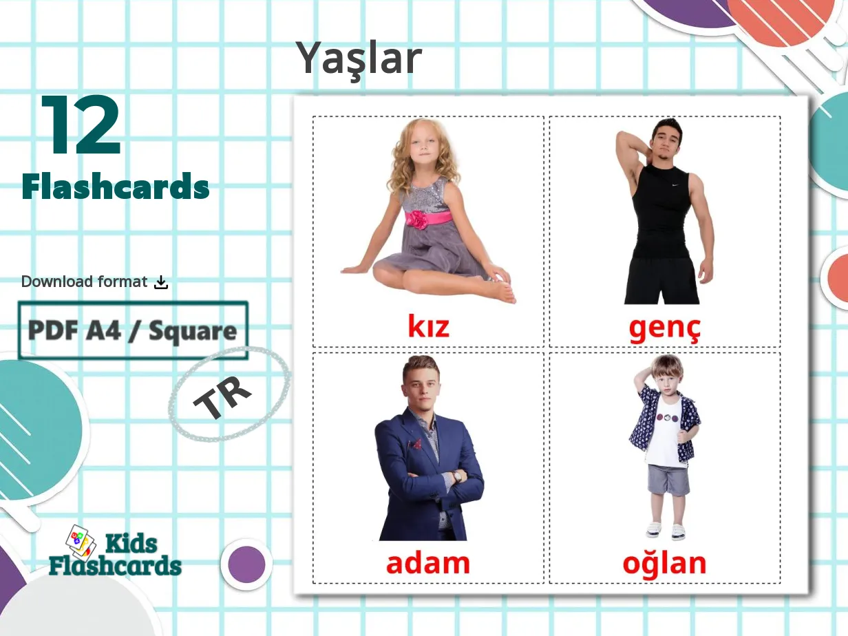 12 Printable Stages Flashcards in Turkish (Free PDF)