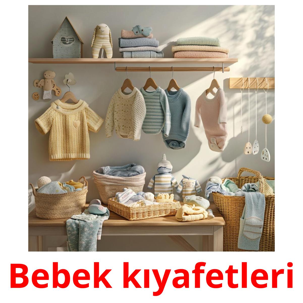12 Printable Baby clothes Flashcards in Turkish (Free PDF)