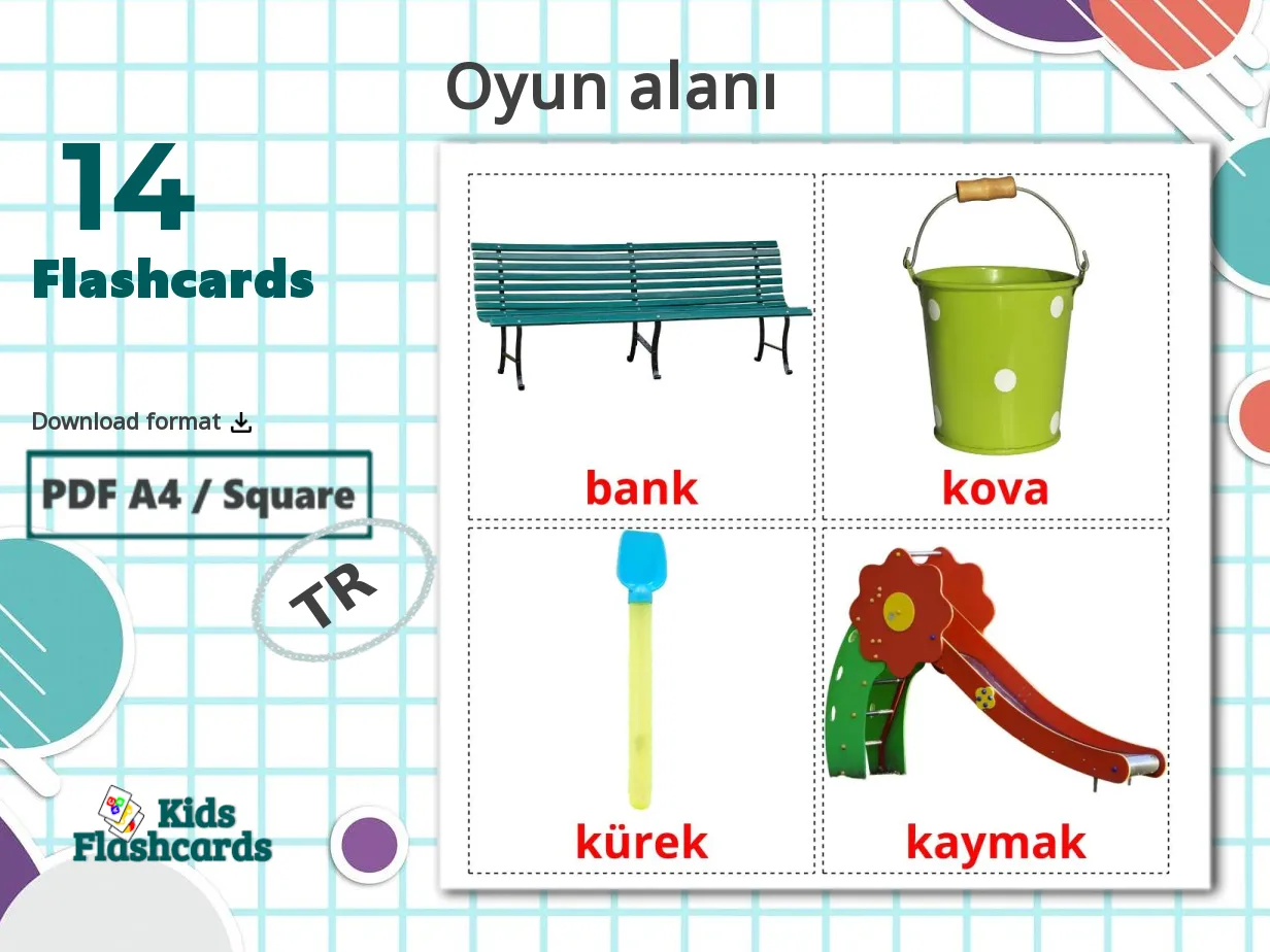 14 Printable Playground Flashcards in Turkish (Free PDF)