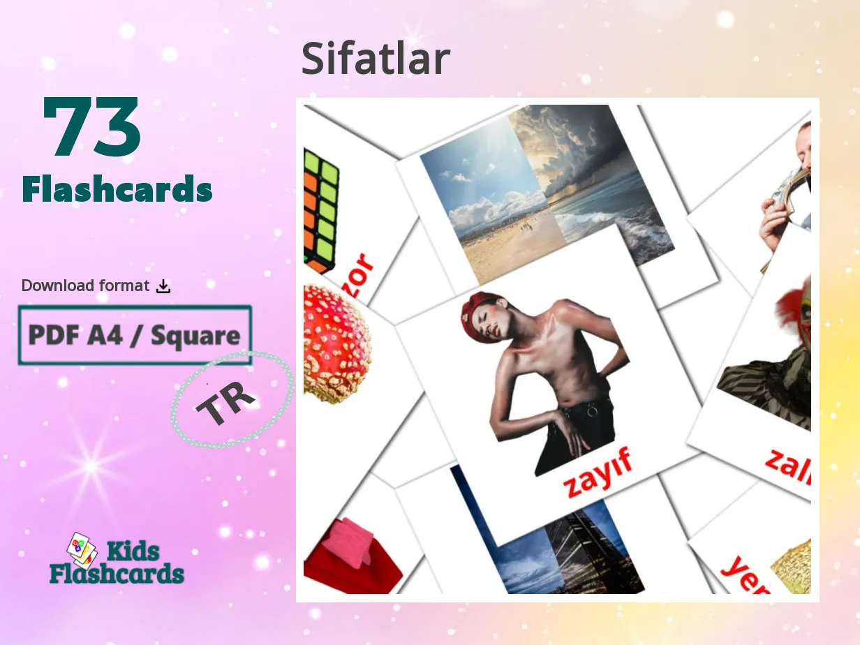 73 FREE Turkish Adjectives Flashcards | PDF