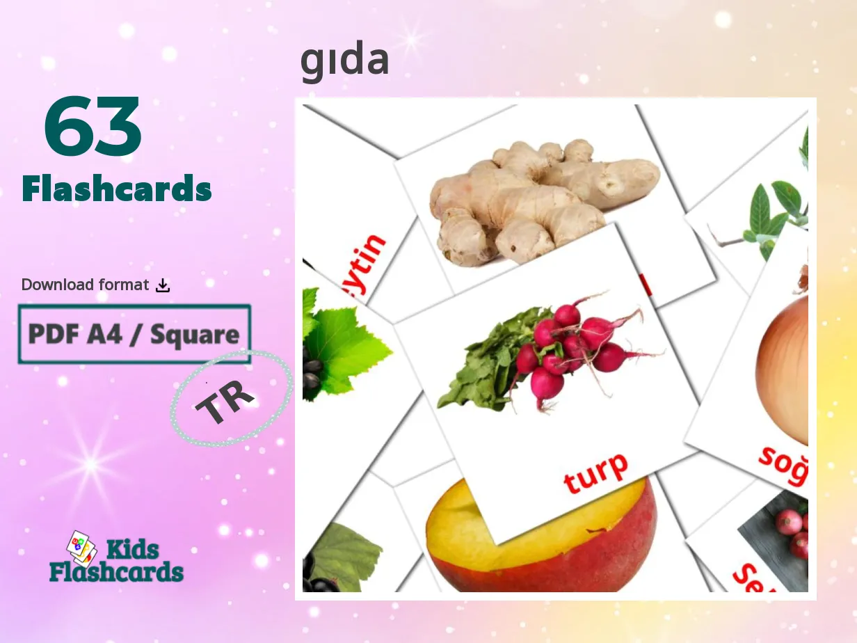63 FREE Turkish Food Flashcards | PDF
