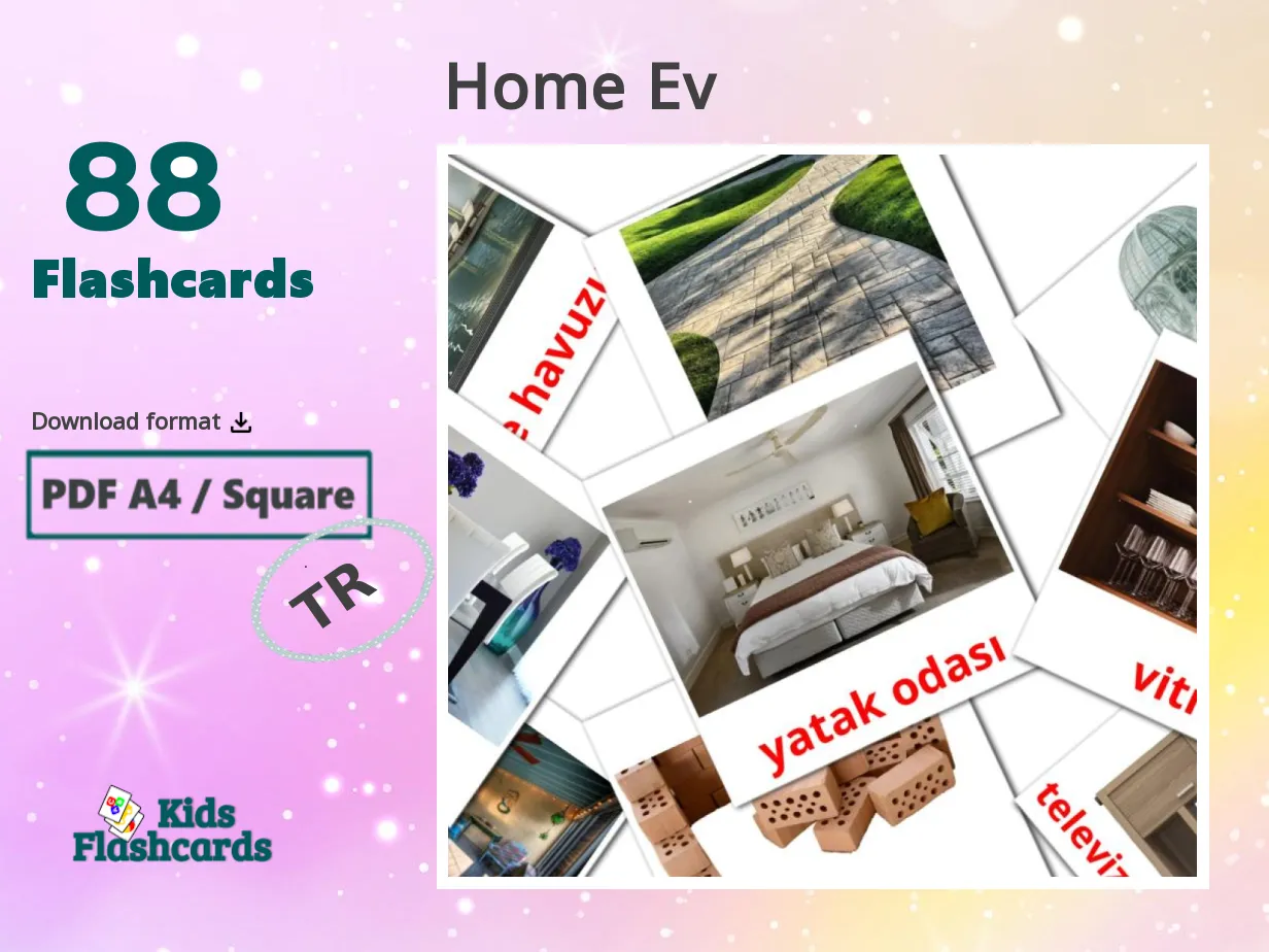 88 FREE Turkish Home Flashcards | PDF