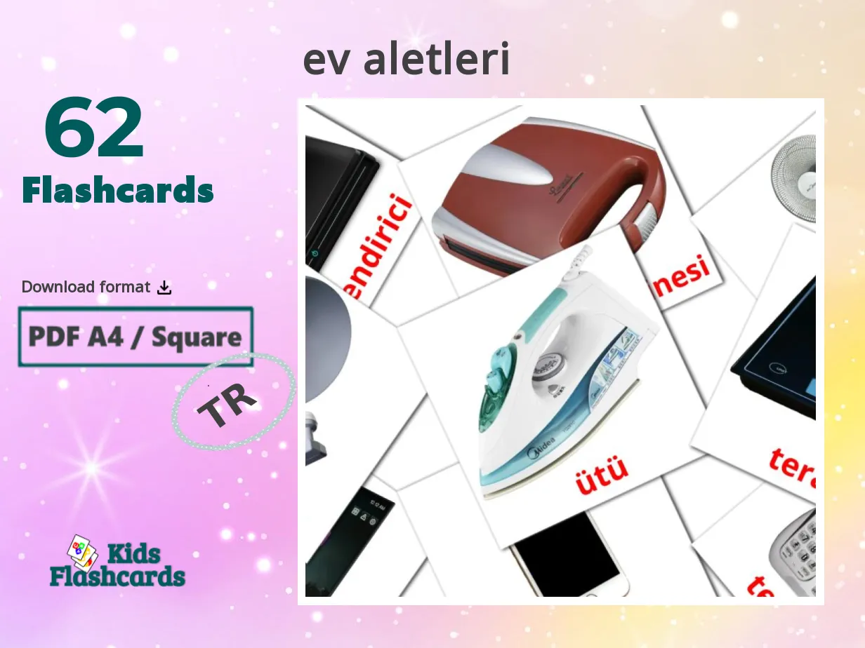 62 FREE Turkish Household Appliances Flashcards | PDF