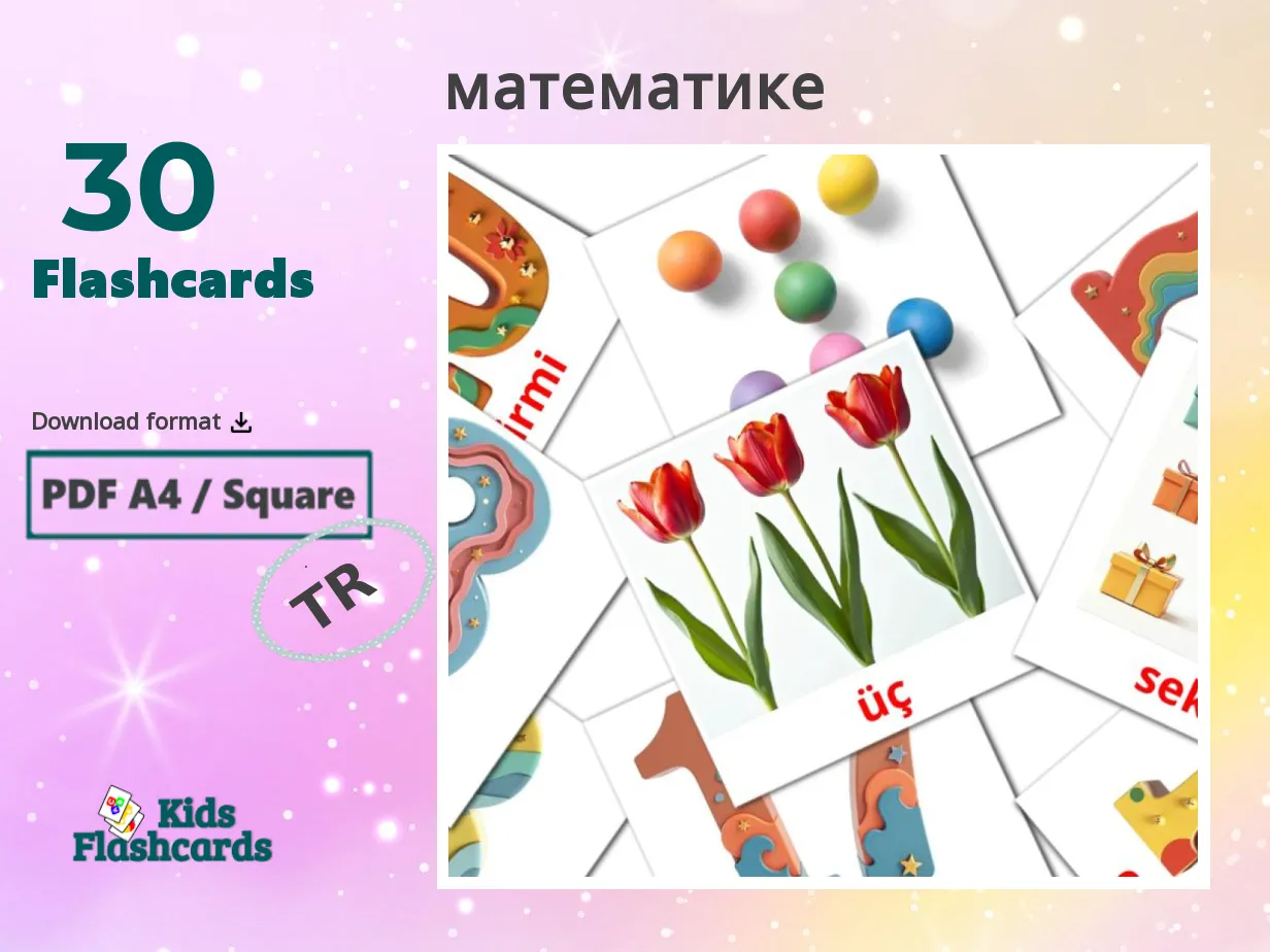 30 FREE Turkish Math Flashcards | PDF