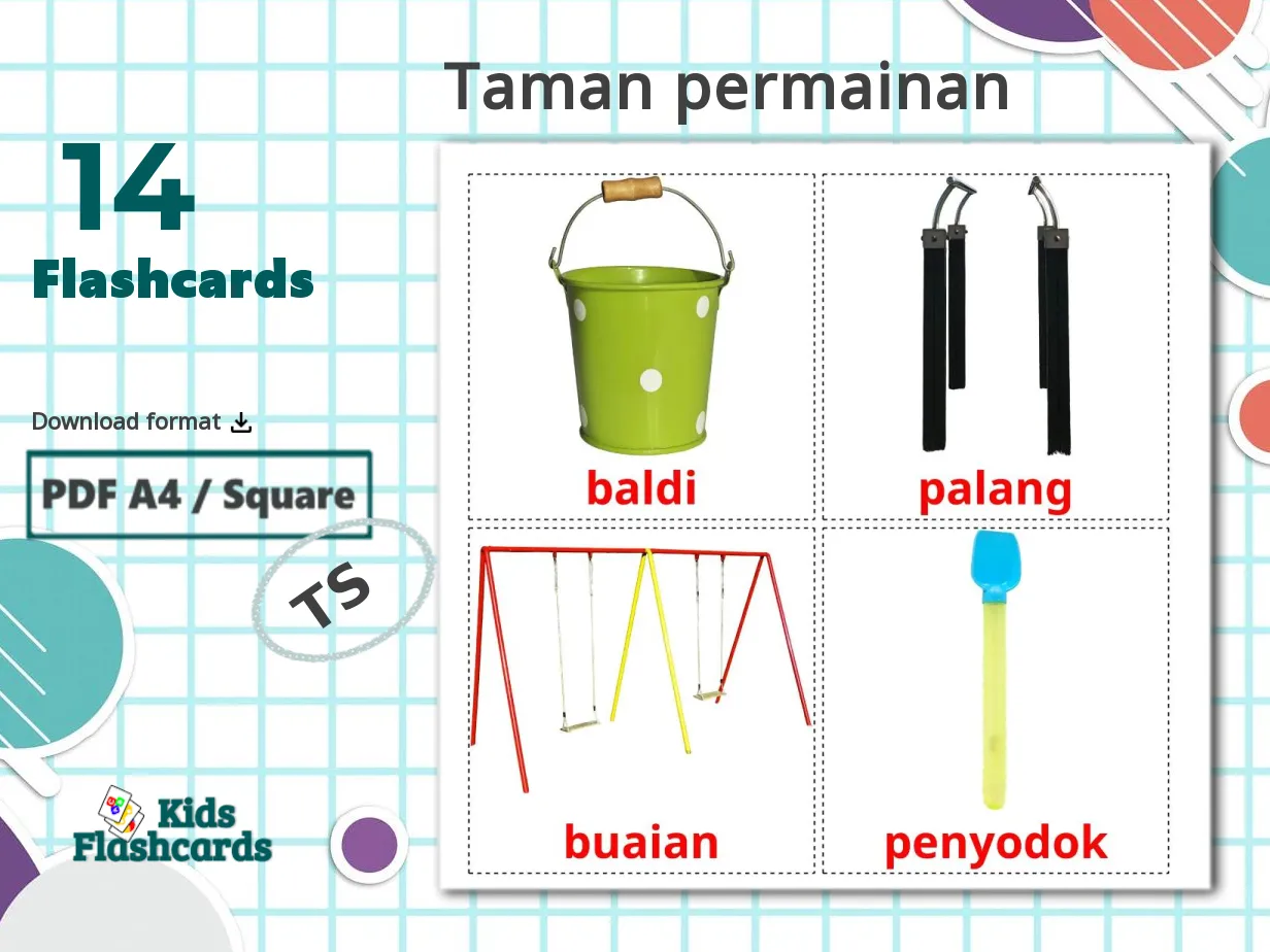 14 Printable Playground Flashcards in Malay (Free PDF)