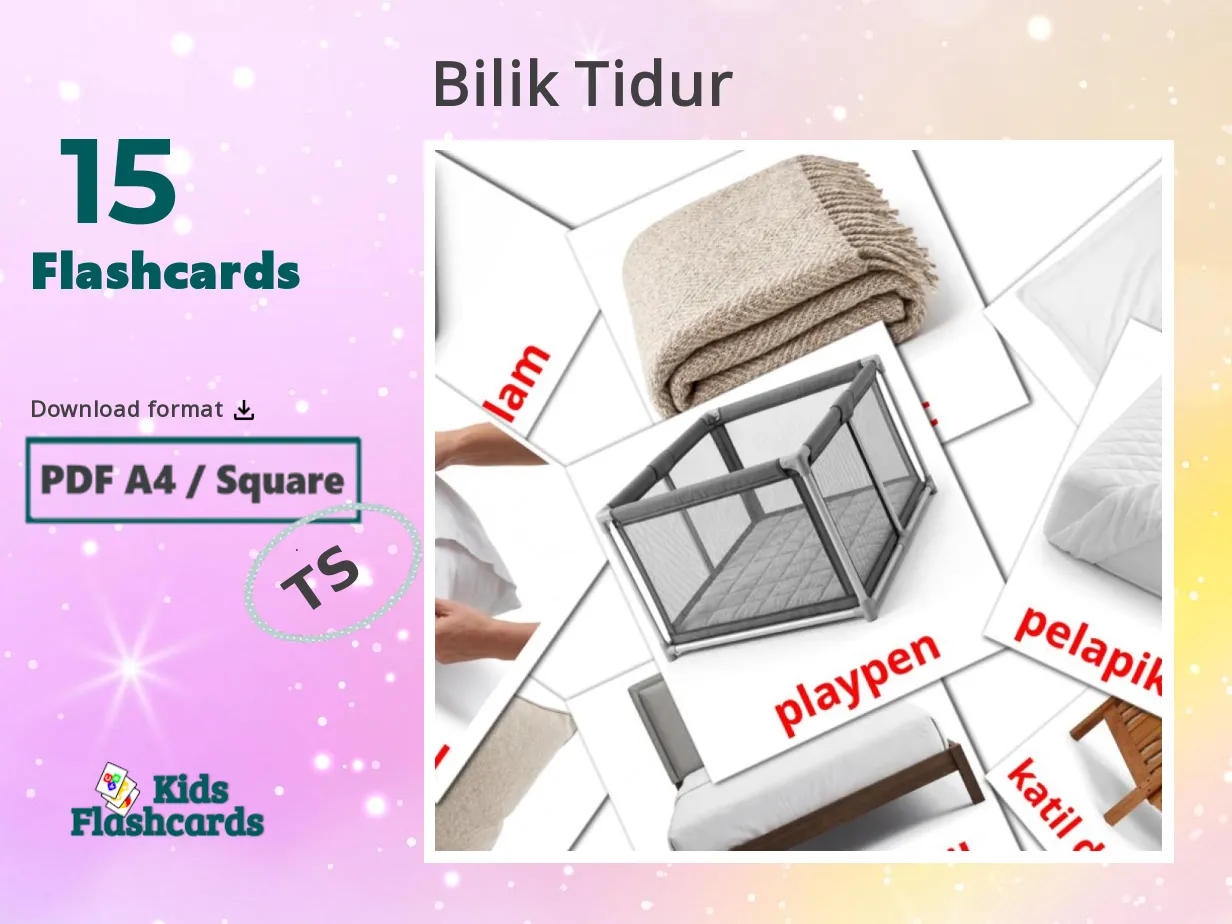 15 FREE Malay Bedroom Flashcards | PDF