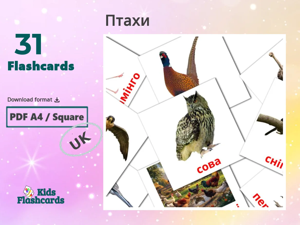 31 FREE Ukrainian Birds Flashcards | PDF