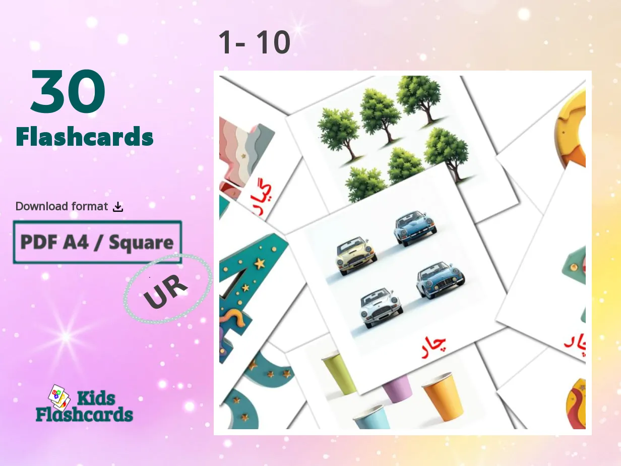 30 FREE Urdu Math Flashcards | PDF