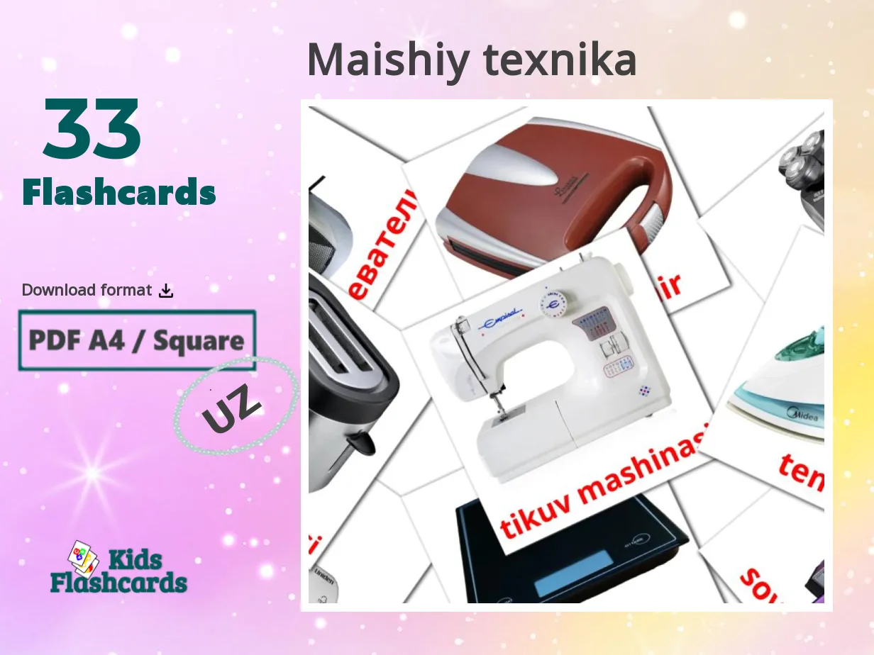 33 FREE Uzbek Household Appliances Flashcards | PDF