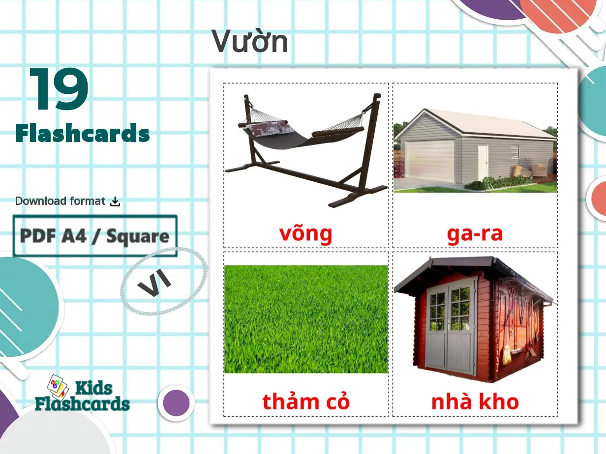 19 Printable Garden Flashcards in Vietnamese (Free PDF)