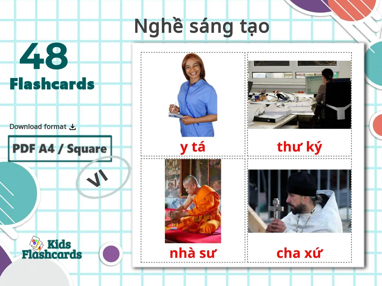 48 Printable Jobs and Occupations Flashcards in Vietnamese (Free PDF)