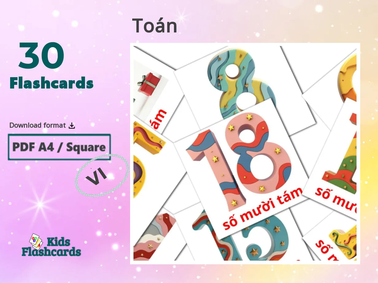 30 FREE Vietnamese Math Flashcards | PDF