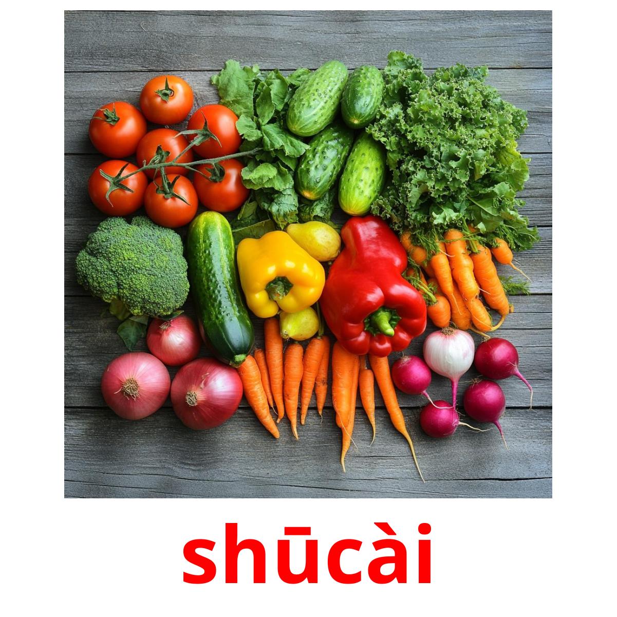 30 Printable Vegetables Flashcards in Pinyin (Free PDF)
