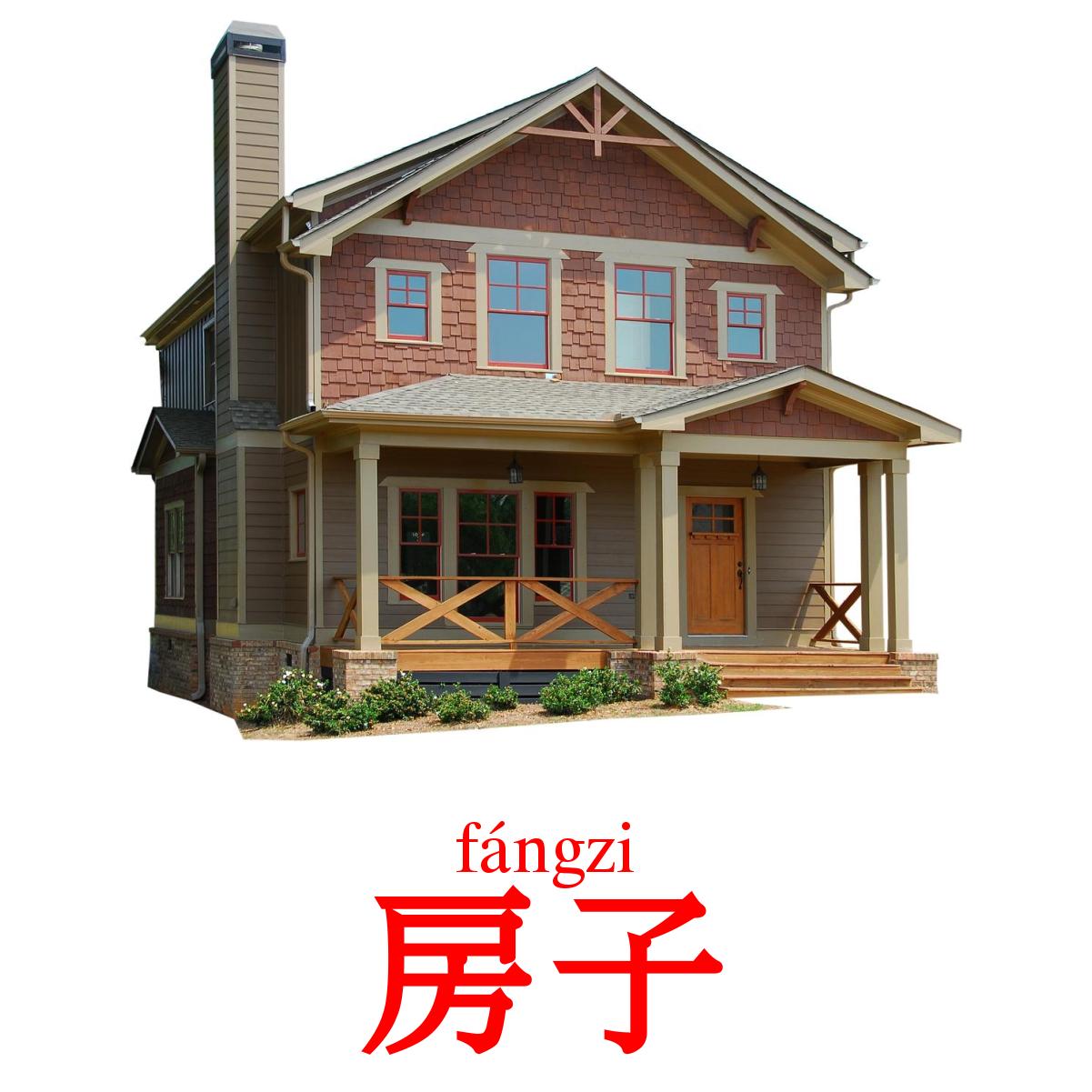 25 Printable House Flashcards in Chinese(Simplified) (Free PDF)