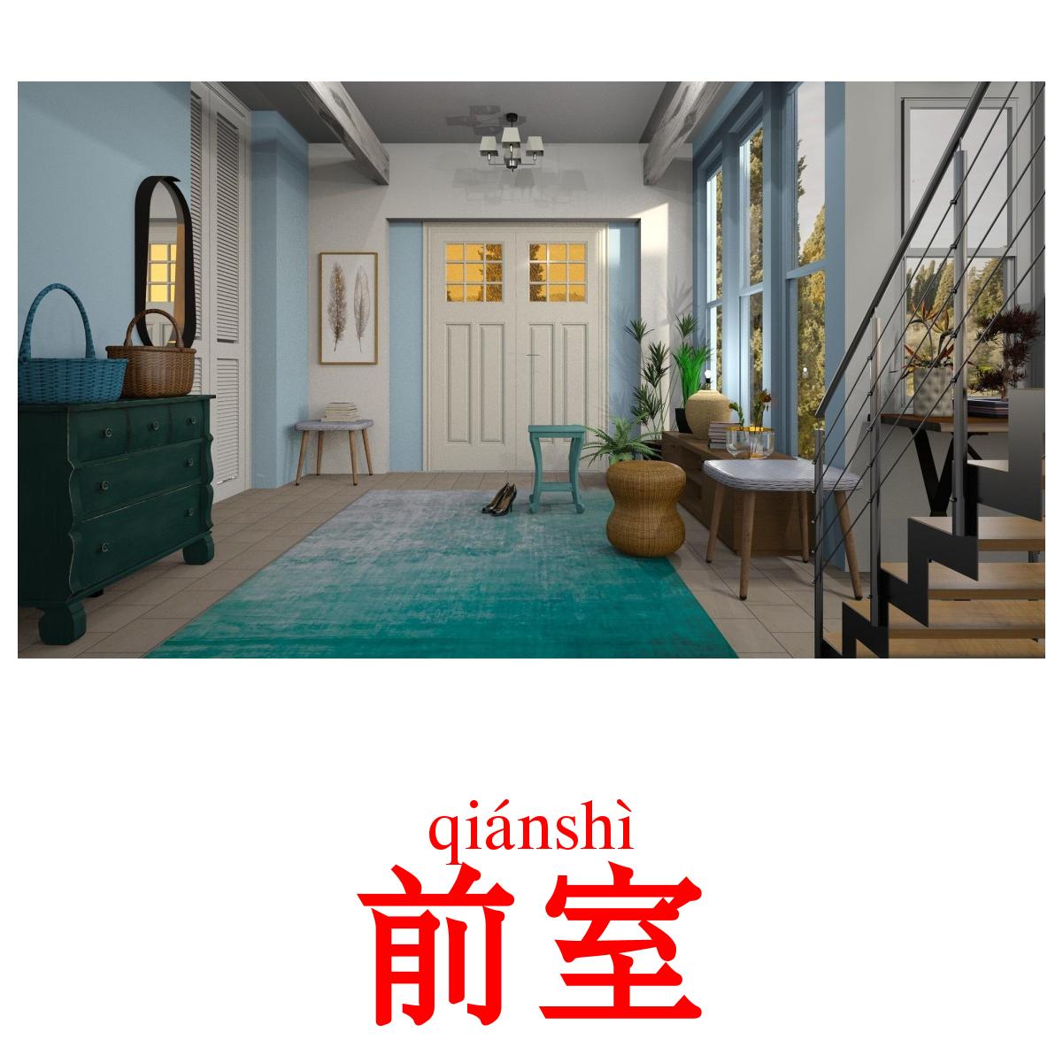18 Printable Rooms Flashcards in Chinese(Simplified) (Free PDF)