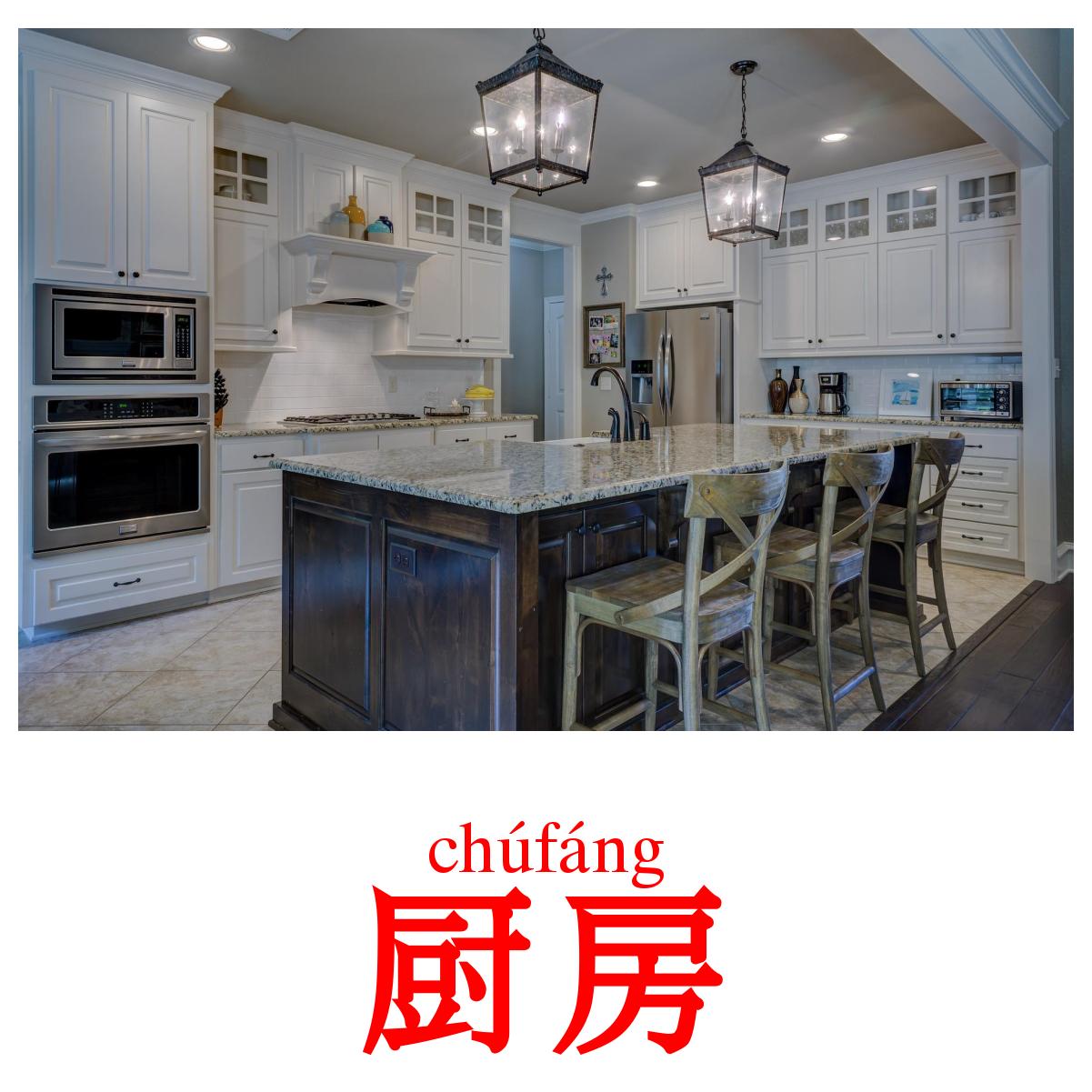 18 Printable Rooms Flashcards in Chinese(Simplified) (Free PDF)