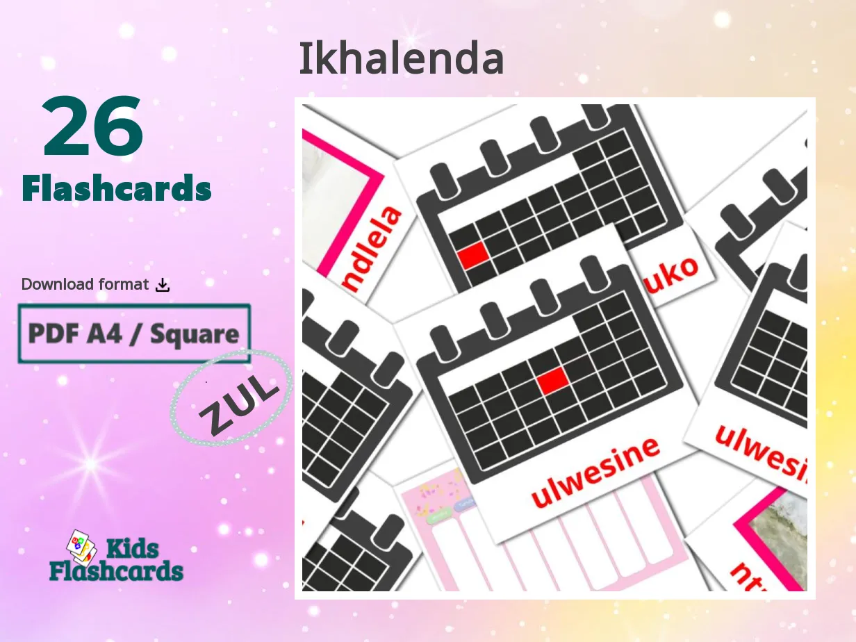 26 FREE Zulu Calendar Flashcards | PDF