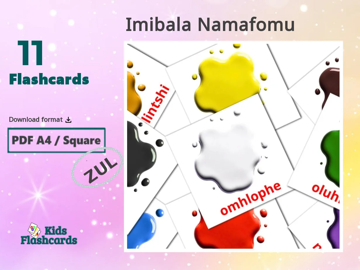 11 FREE Zulu Colors and shapes Flashcards | PDF