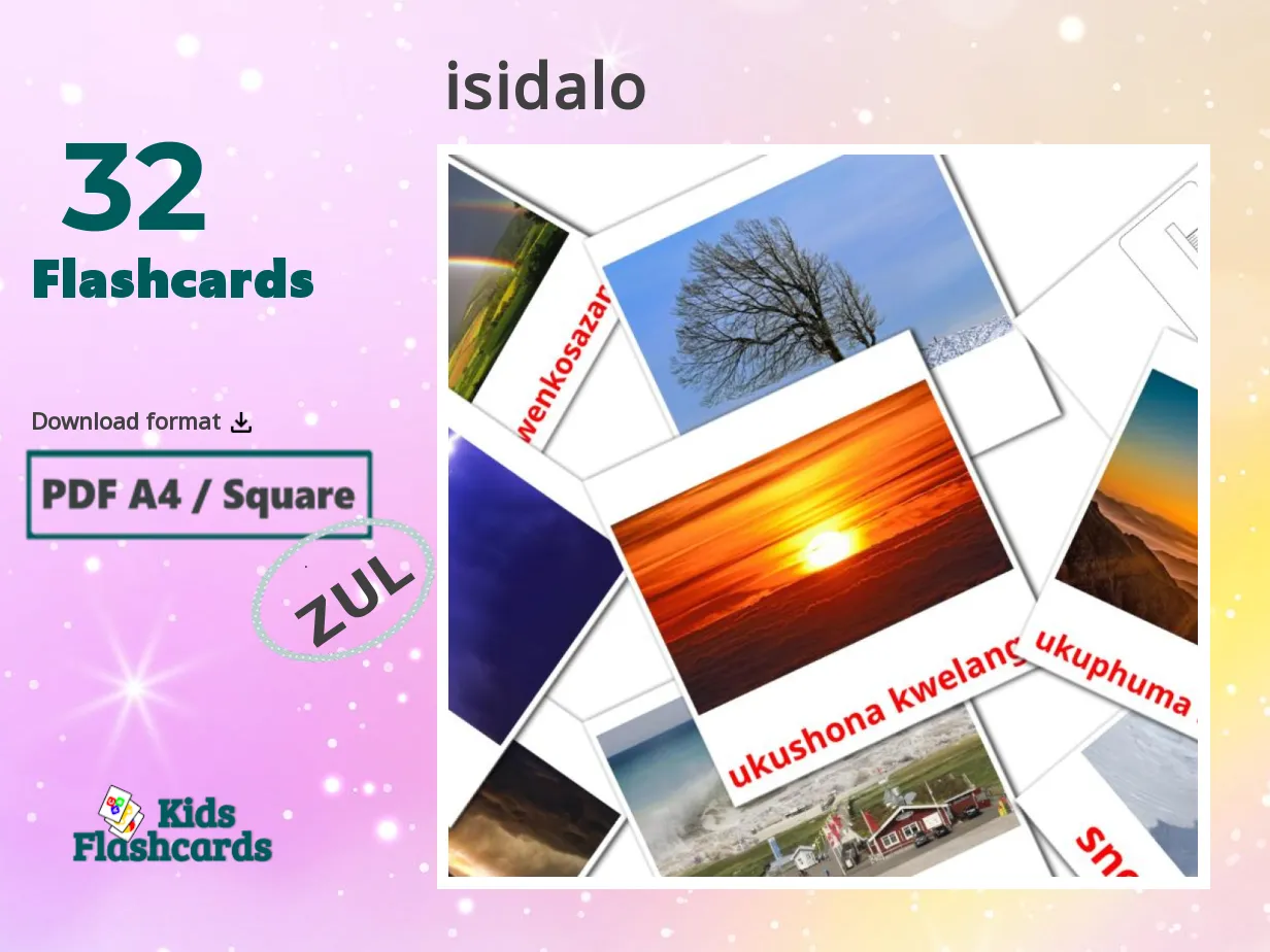 32 FREE Zulu Nature Flashcards | PDF